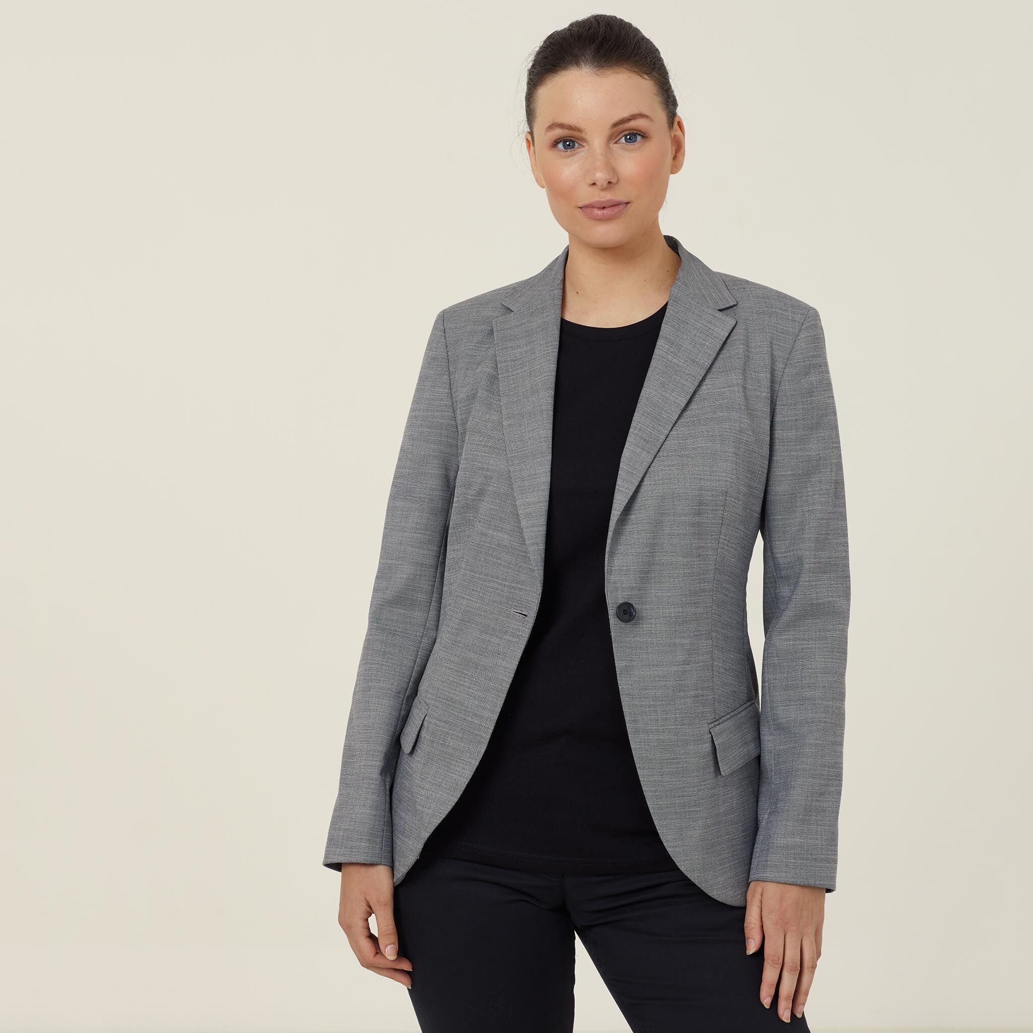 WOMEN'S LINEN LOOK HALF-LINED JACKET – Densu Group